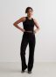 aimn Black Ease Ribbed Pants – Wodbúð